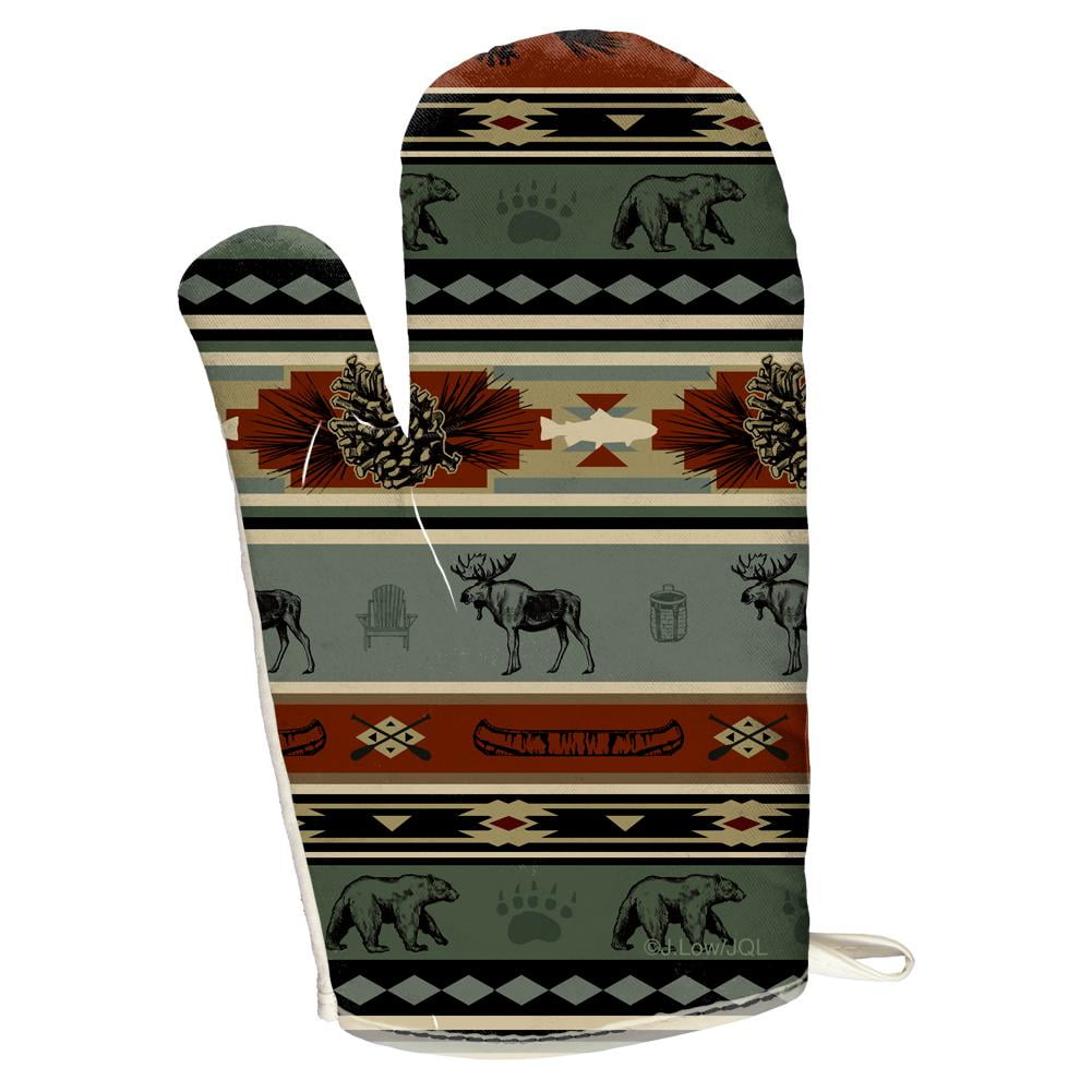 Adirondack Bear Moose Pattern All Over Oven Mitt - Walmart.com