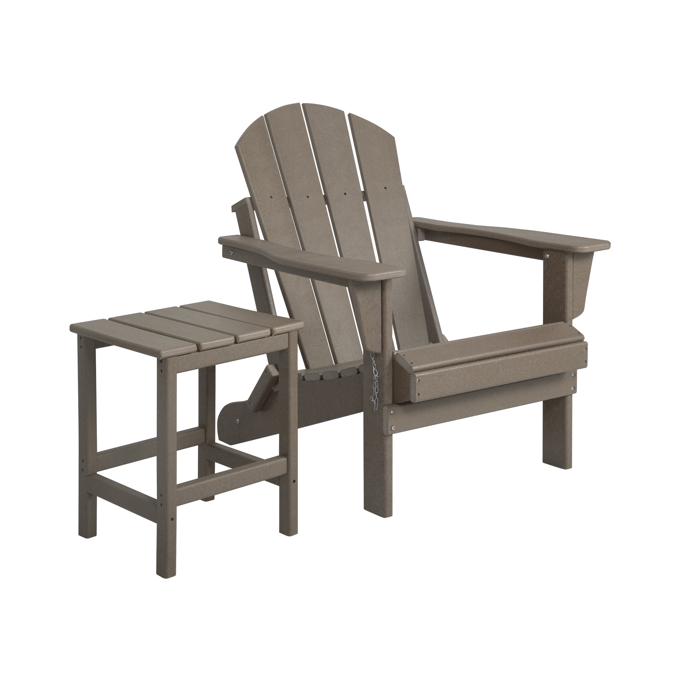 Adirondack Chair with Square Side Table Included for Outdoor Patio ...
