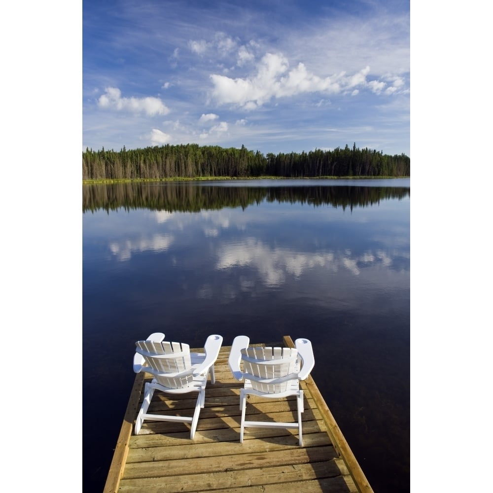 Adirondack Chairs On Dock Two Mile Lake Duck Mountain Provincial Park ...