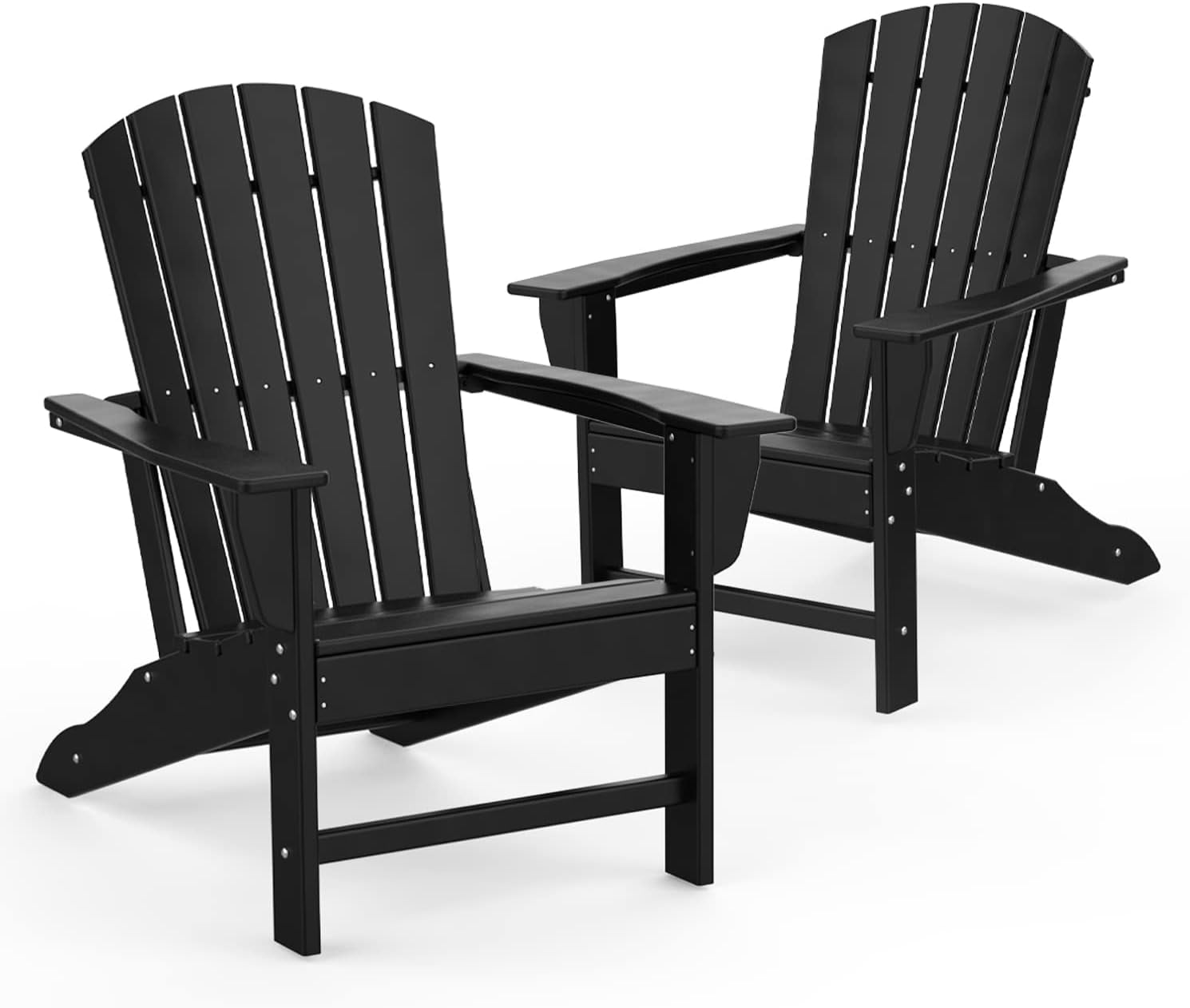 Adirondack Chairs Set of 2 | HDPE Plastic | Oversized Fire Pit Chair ...