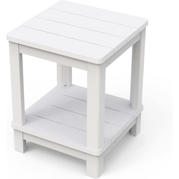 Adirondack Deluxe Patio Side Table with Two Tiers and Easy Assembly ...