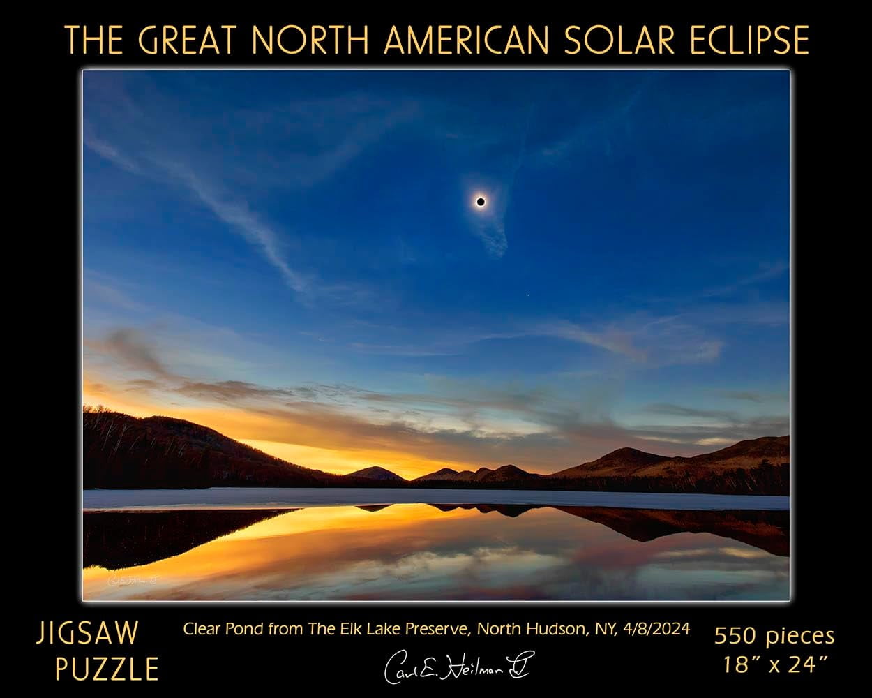 Adirondack Jigsaw Puzzle, The Great North American Solar Eclipse, 550 ...
