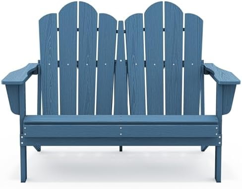 Adirondack Loveseat, Folding Adirondack Chair for 2 People, HDPE ...