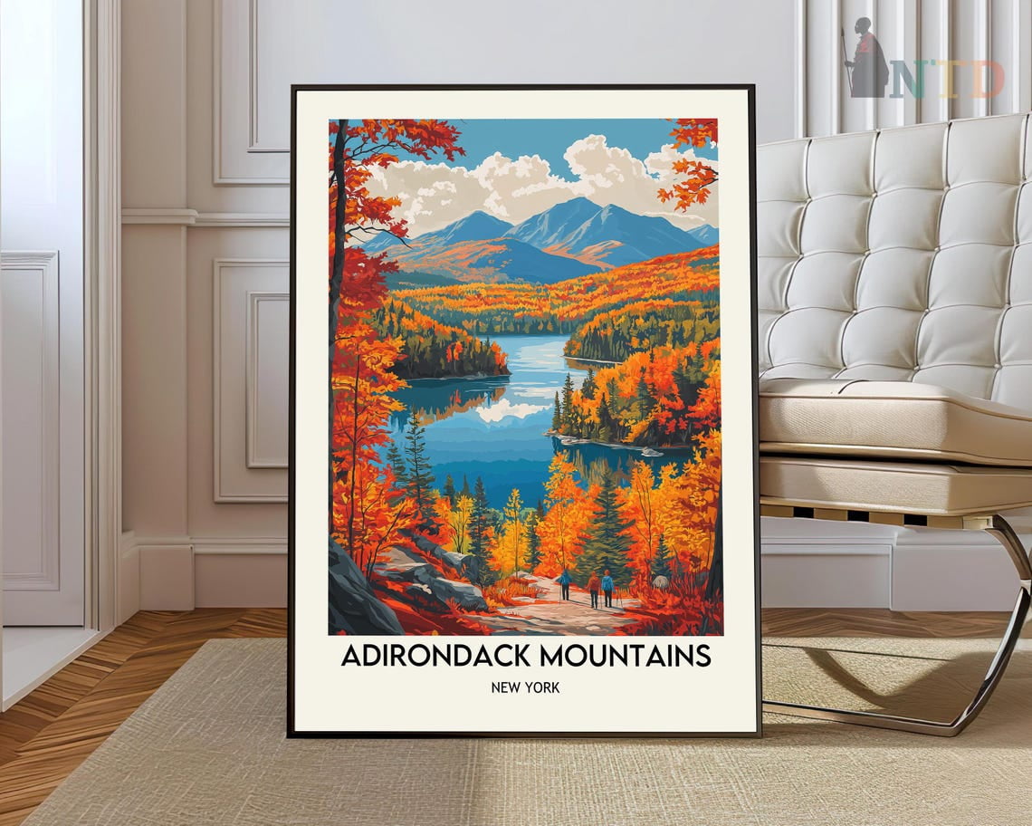 Adirondack Mountains Print, Adirondack Mountainsadirondack Poster ...