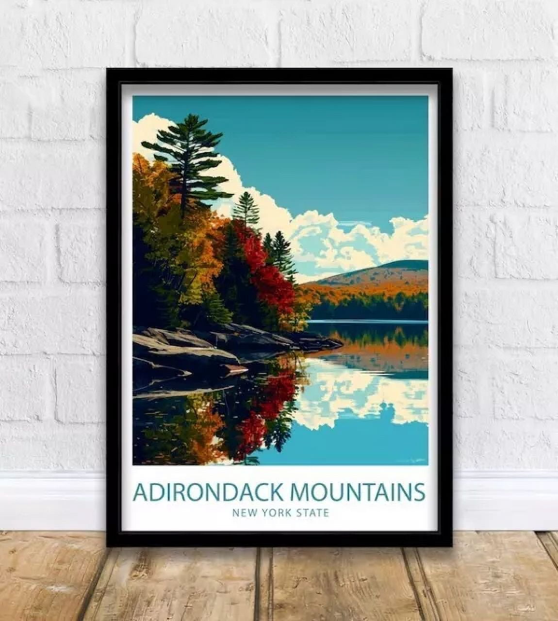 Adirondack Mountains Travel Print Adirondack Wall Decor Home Decor ...