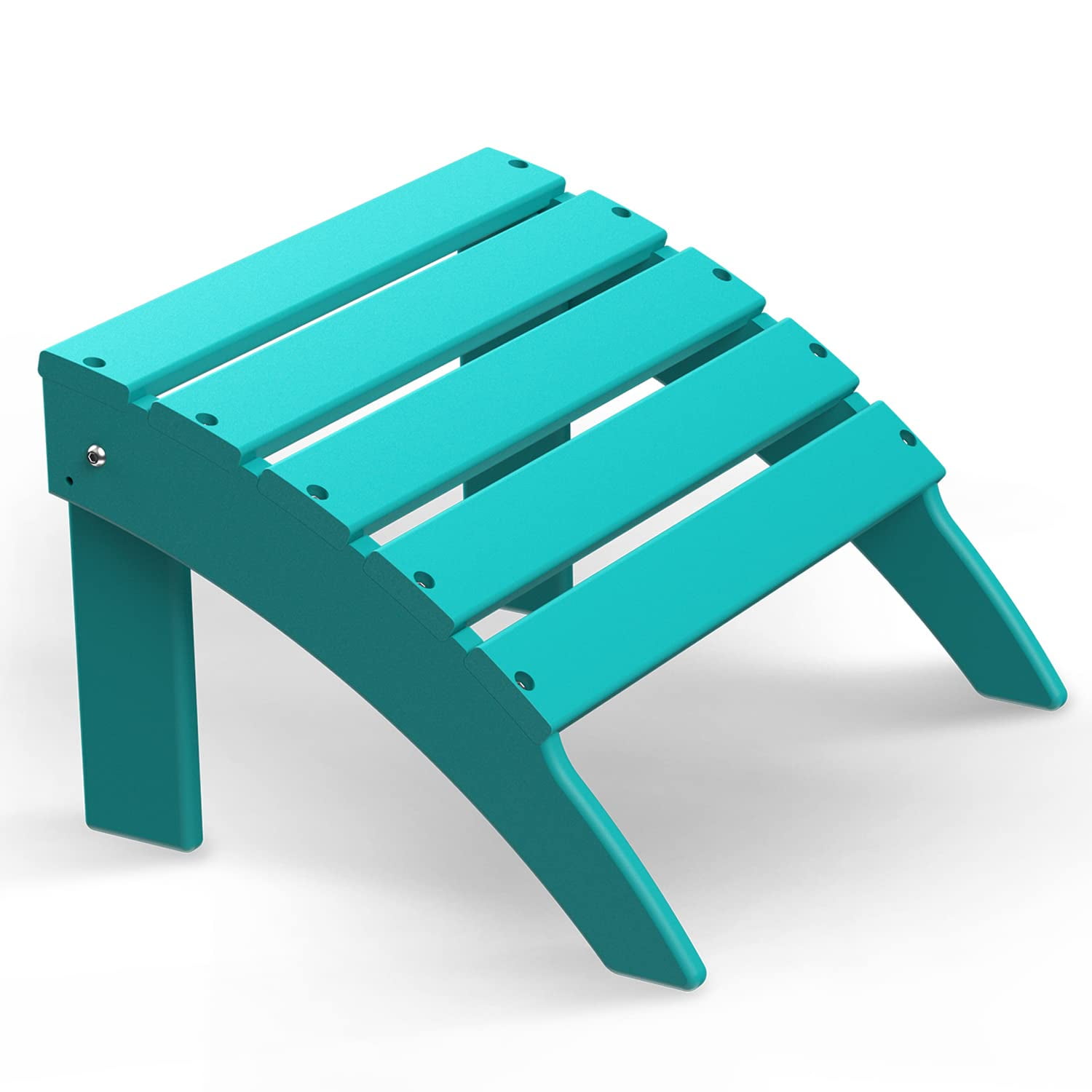 Adirondack Ottoman Folding Footrest, HDPE Plastic Outdoor Foot Stool ...