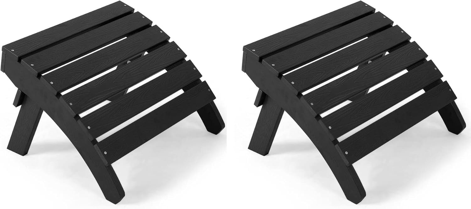 Adirondack Ottoman, Plastic Folding Adirondack Footstool, All Weather ...