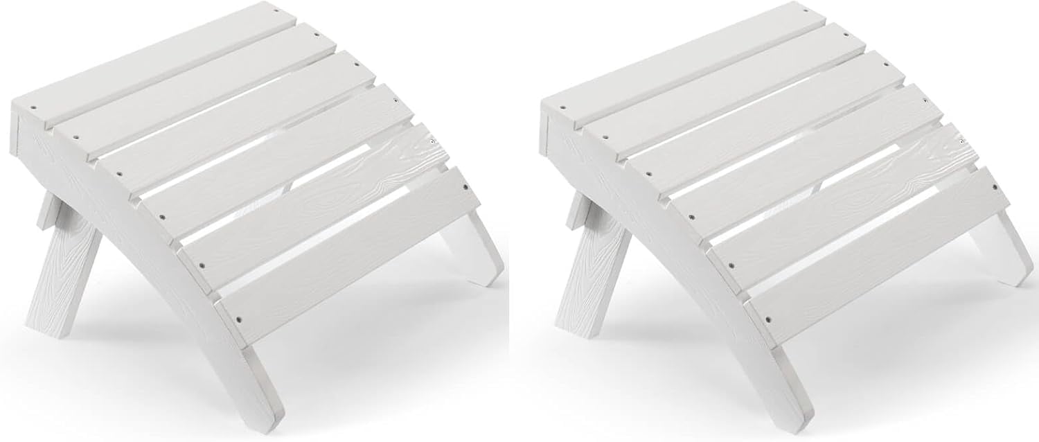 Adirondack Ottoman Set of 2, Plastic Folding Adirondack Footstool, All ...