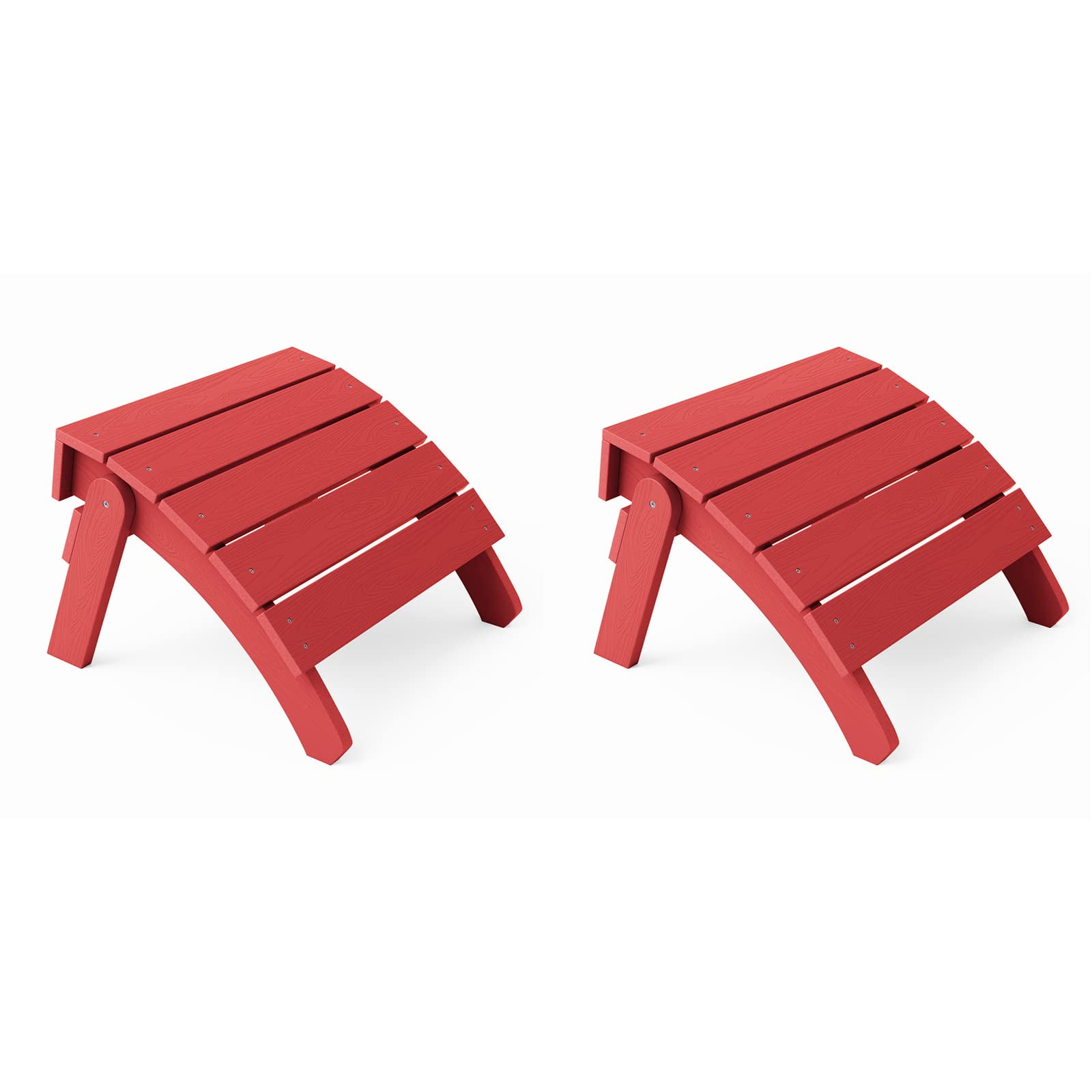 Adirondack Ottoman Set of 2, Patio Foot Rest Stool for Outdoor Chairs ...