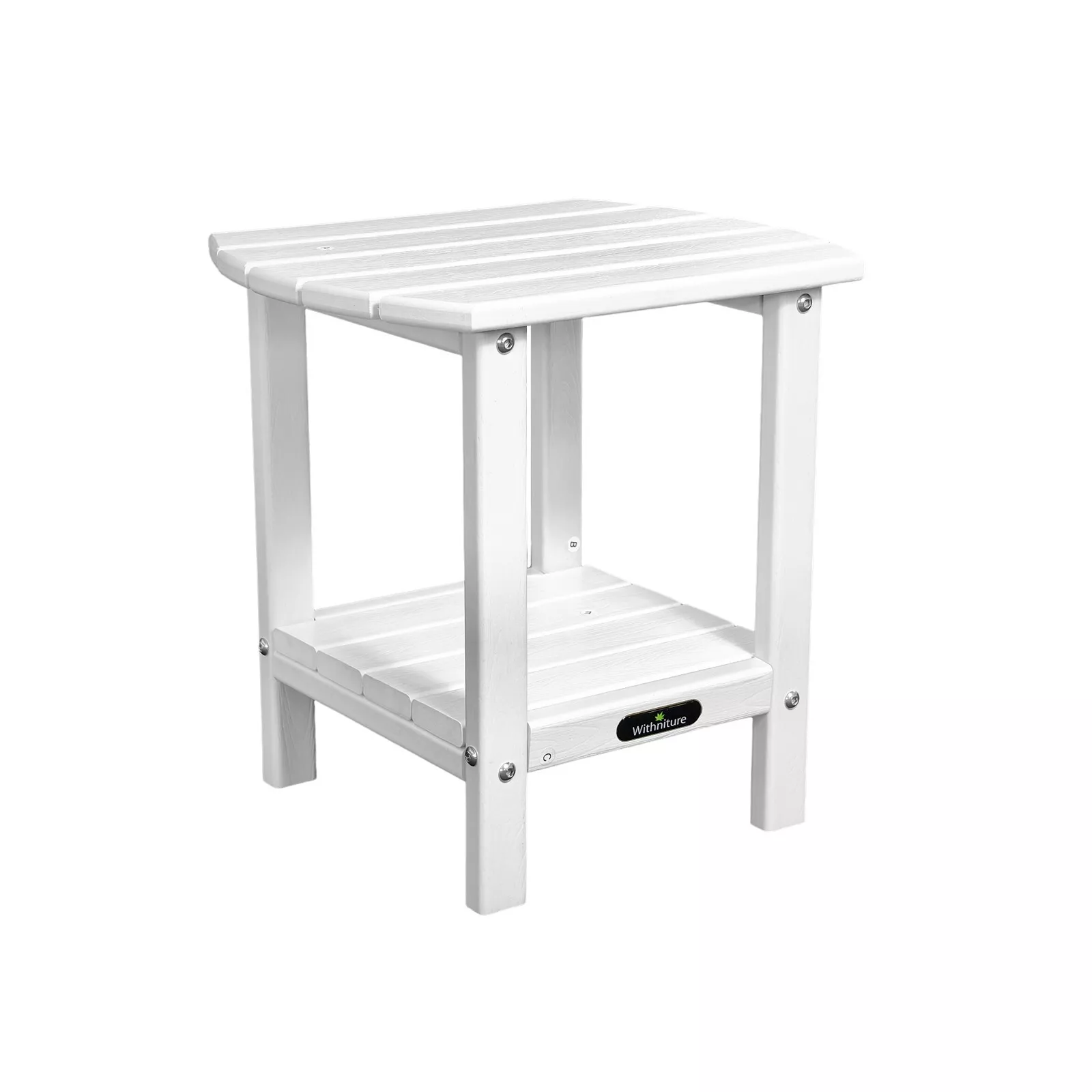 Withniture 2-Tier Modern Outdoor Side Table, HDPE Weather Resistant End ...