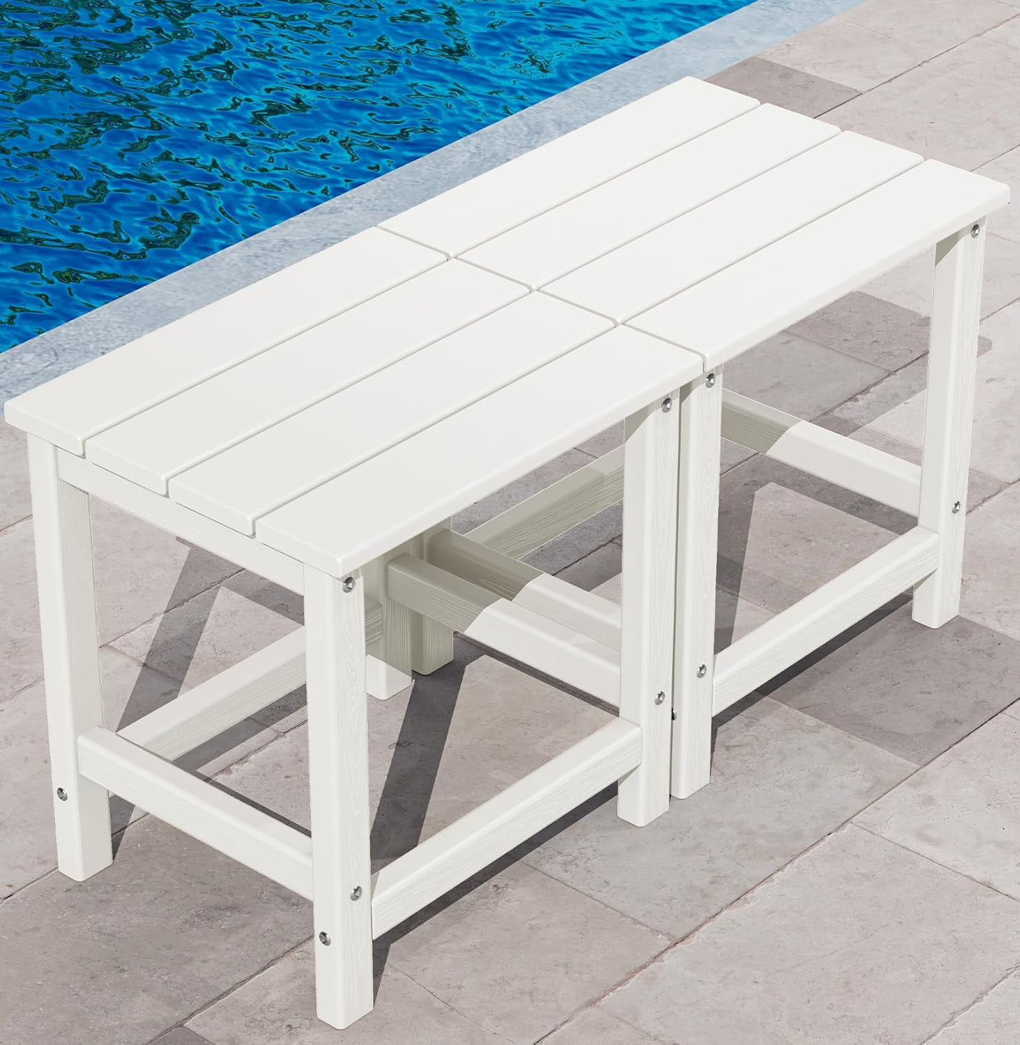 Adirondack Outdoor Side Tables Set of 2, White - Walmart.com