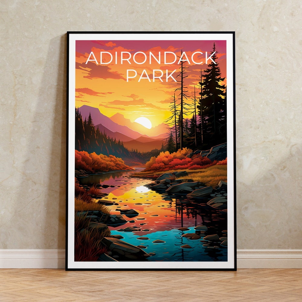 Adirondack Park Poster, New York Print, New York Art, Adirondack Park ...