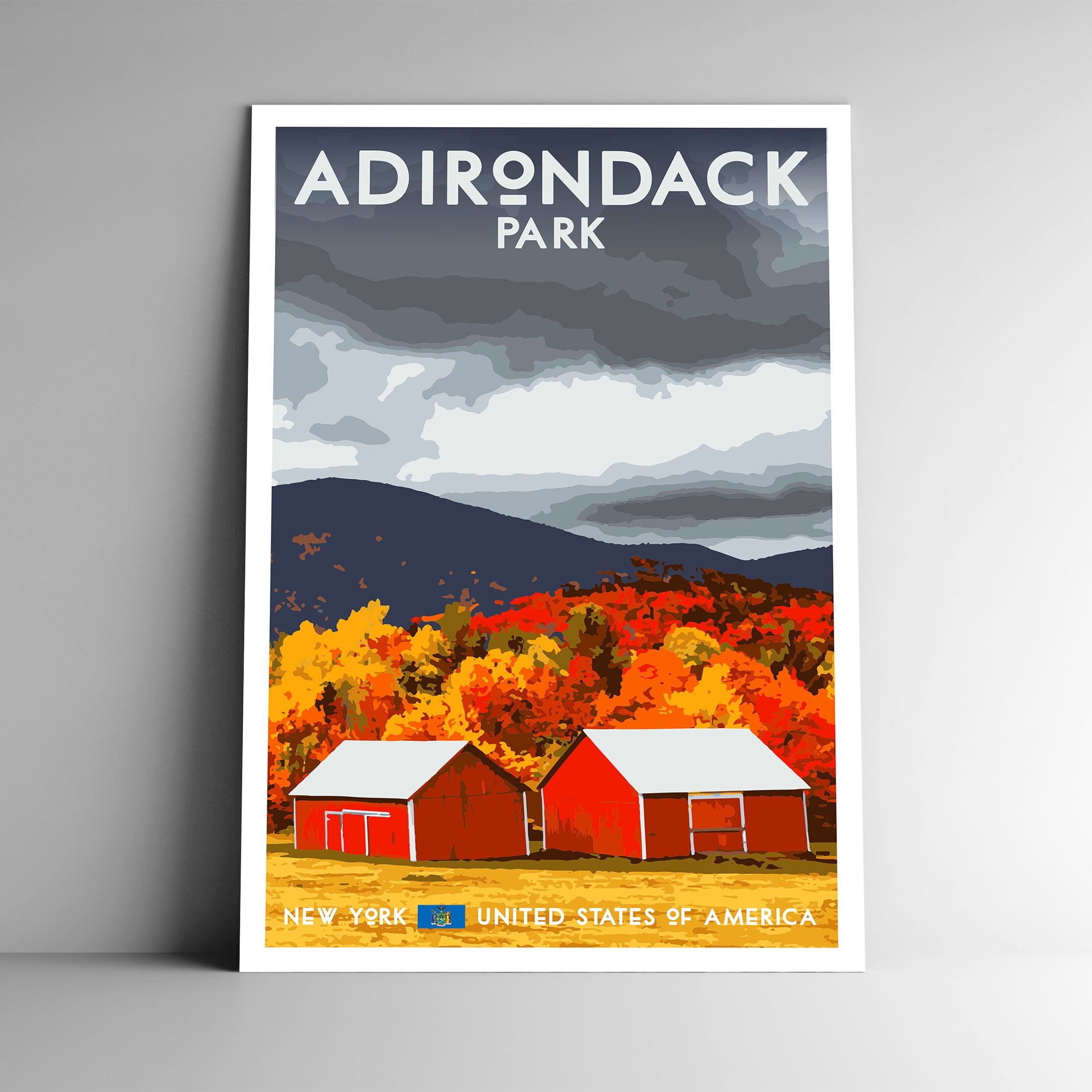 Adirondack Park Vintage Travel Poster / Postcard WPA Style - Walmart.com