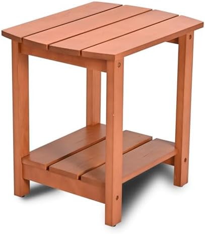 Adirondack Side Table, Double Outdoor Indoor Side Tables 18" Solid End ...
