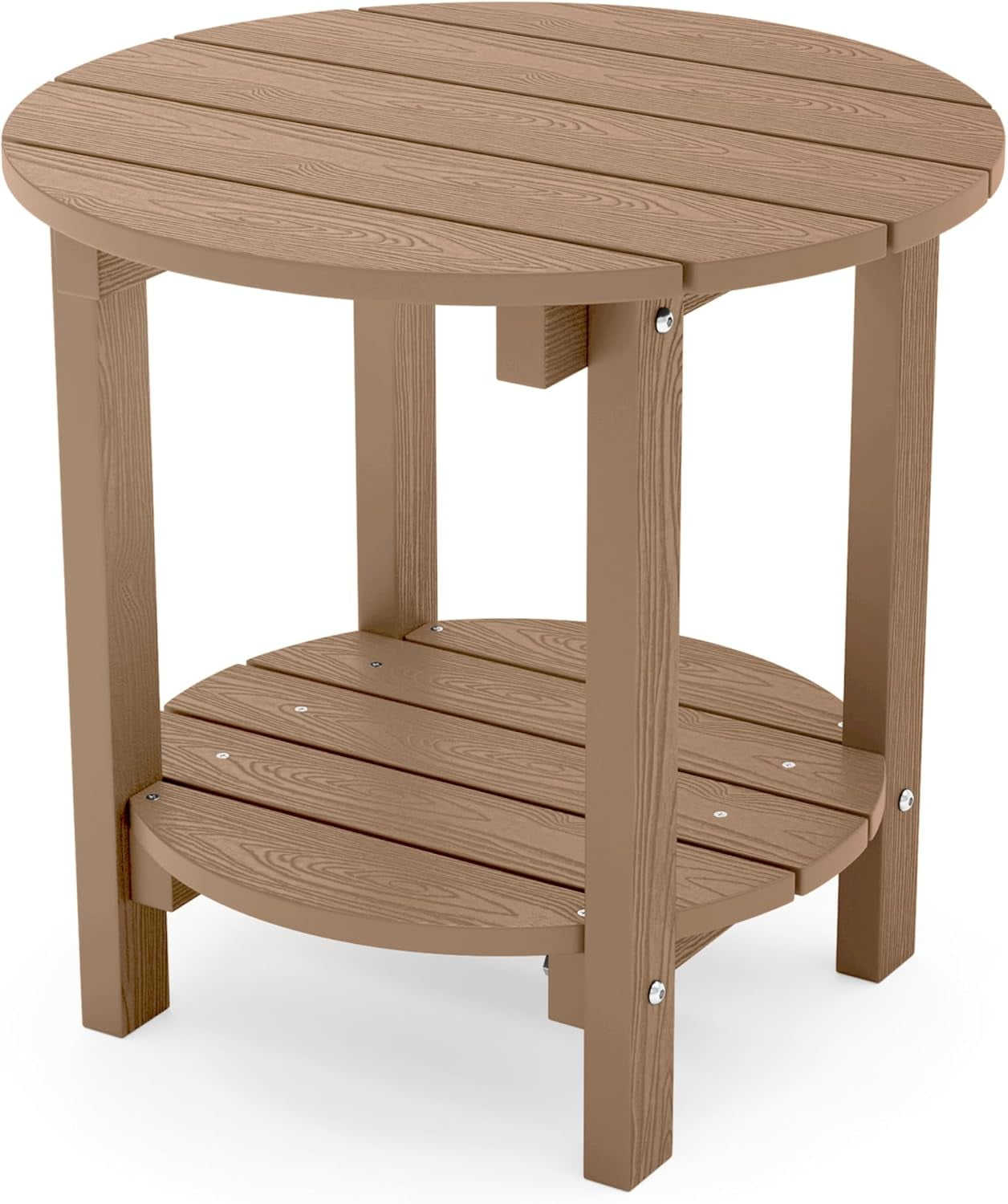 Adirondack Side Table, Double Outdoor Side Table Set, Poly Lumber End ...