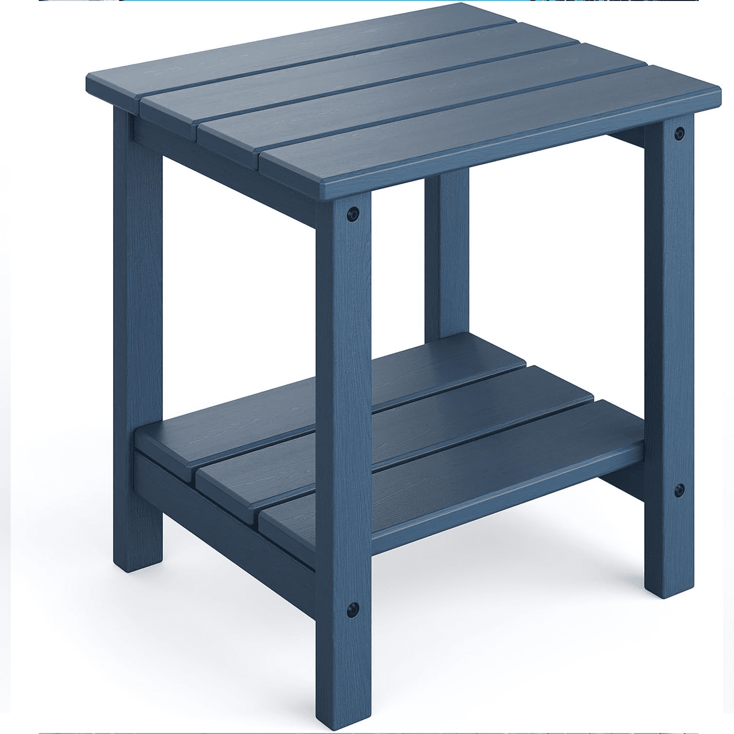 Adirondack Side Table Outdoor - 2-Tier HDPE End Table Weatherproof for ...