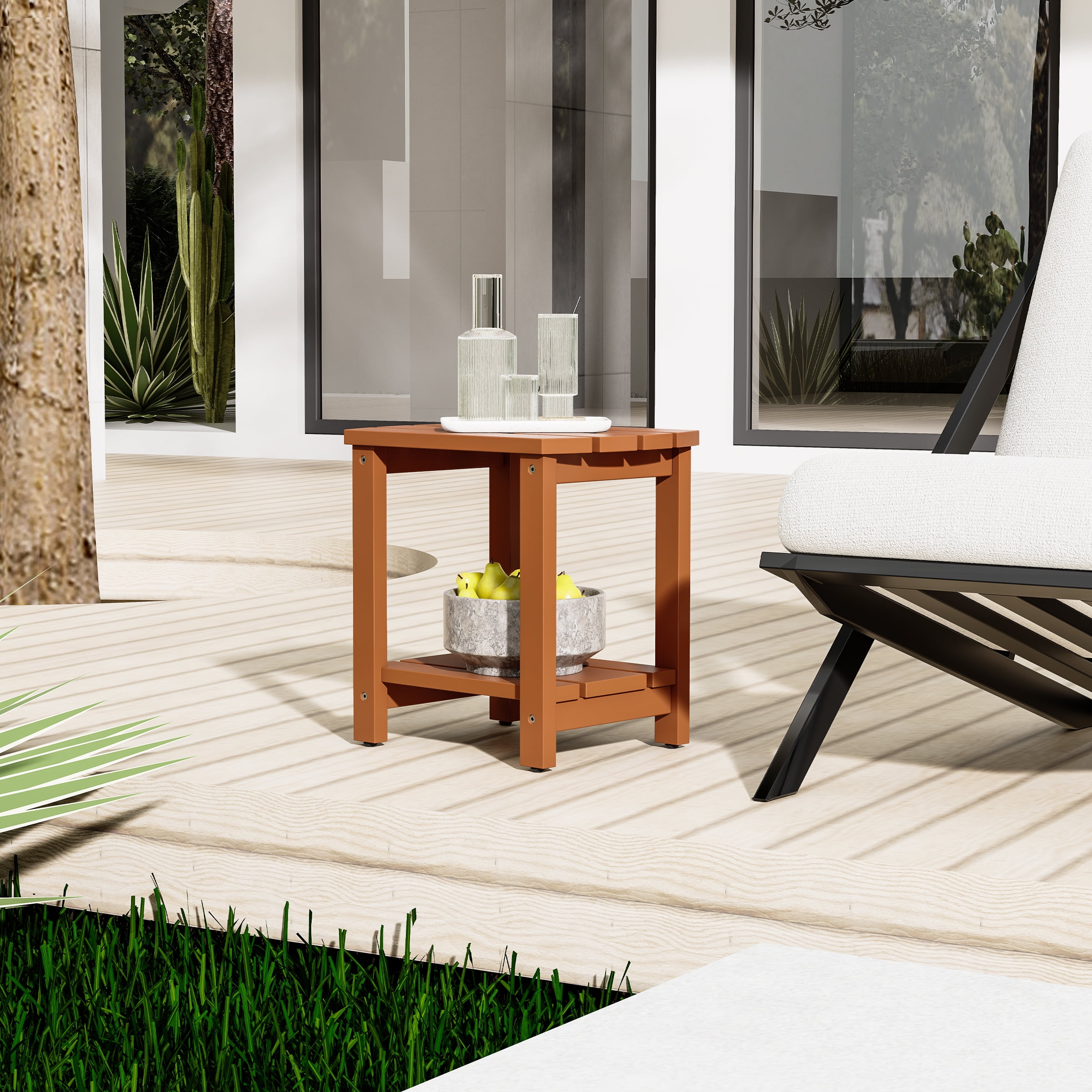 Adirondack Side Table, Solid Wood End Tables, Small Outdoor Coffee ...