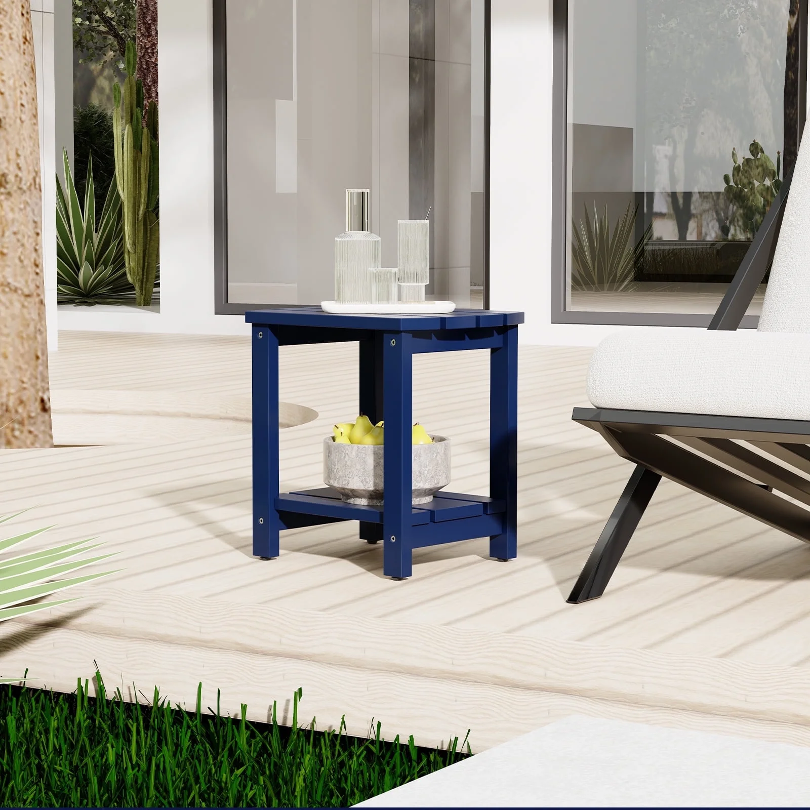 Adirondack Side Table, Solid Wood End Tables, Small Outdoor Coffee ...