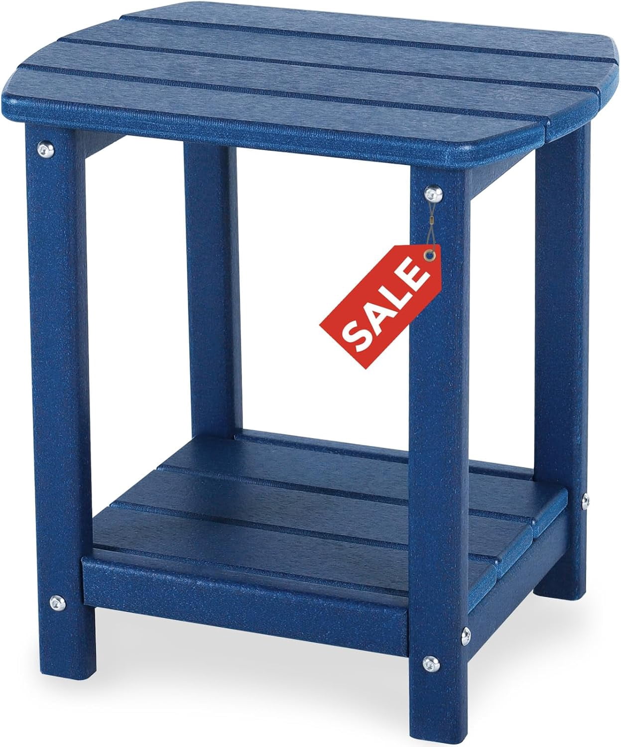 Adirondack Square Outdoor Side Table,2-Tier Storage Patio Side Table ...