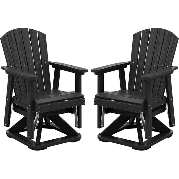 Adirondack Swivel Glider Chair, HDPE Glider Set of 2 for Outdoor, All ...