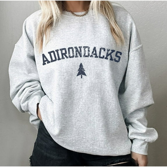 Adirondacks Mountains Graphic Crewneck Upstate New York Nature Scenic ...