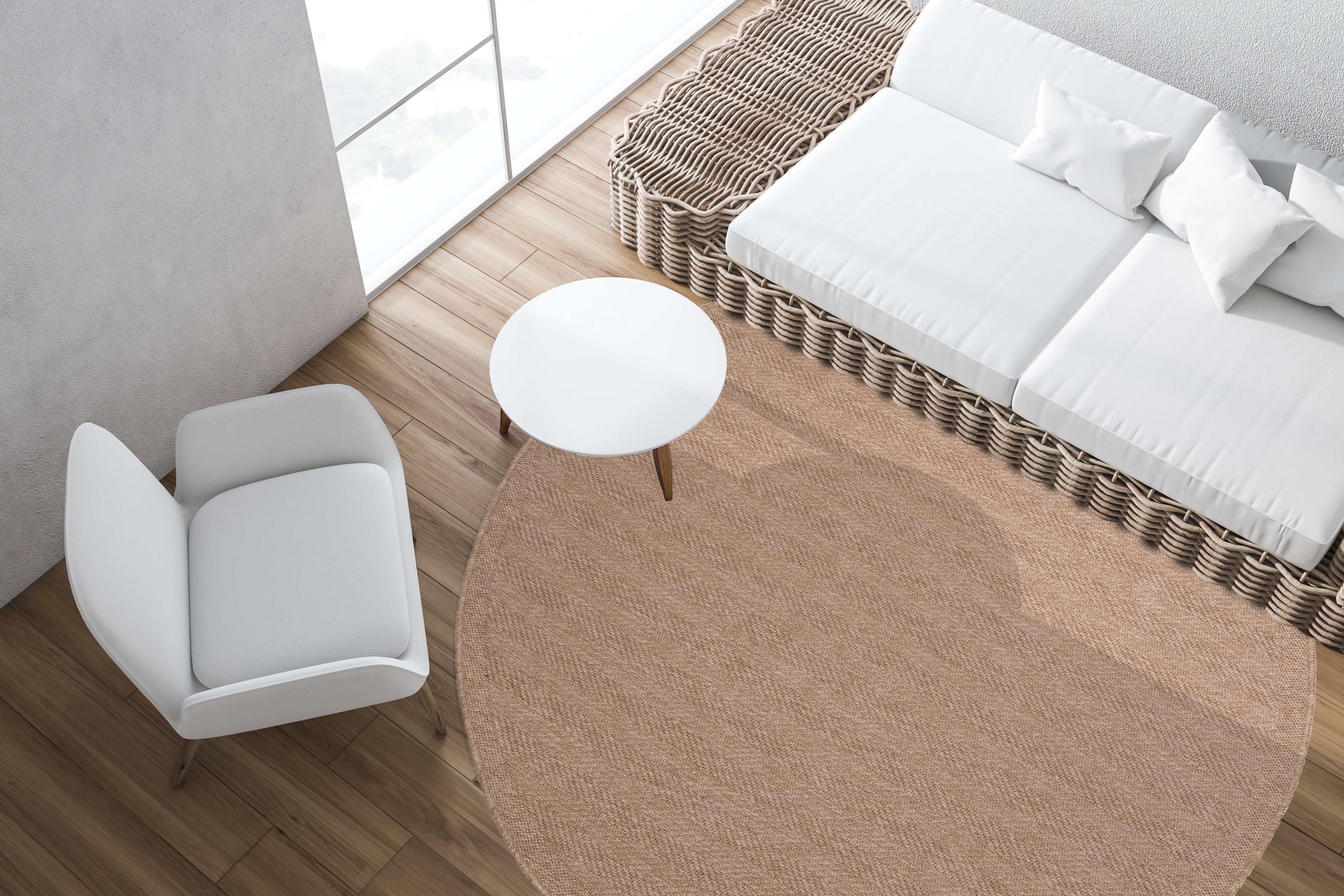 Adiva Rugs Jute Sisal Area Rug in Natural Look for Indoor Outdoor Use ...