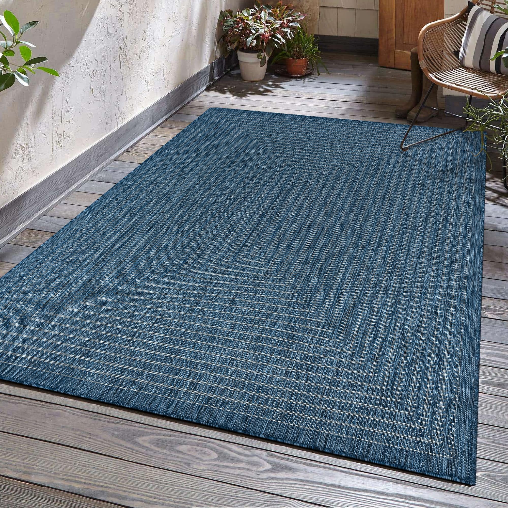 Adiva Rugs Outdoor Indoor Area Rug, Weather Resistant, Easy to Clean ...