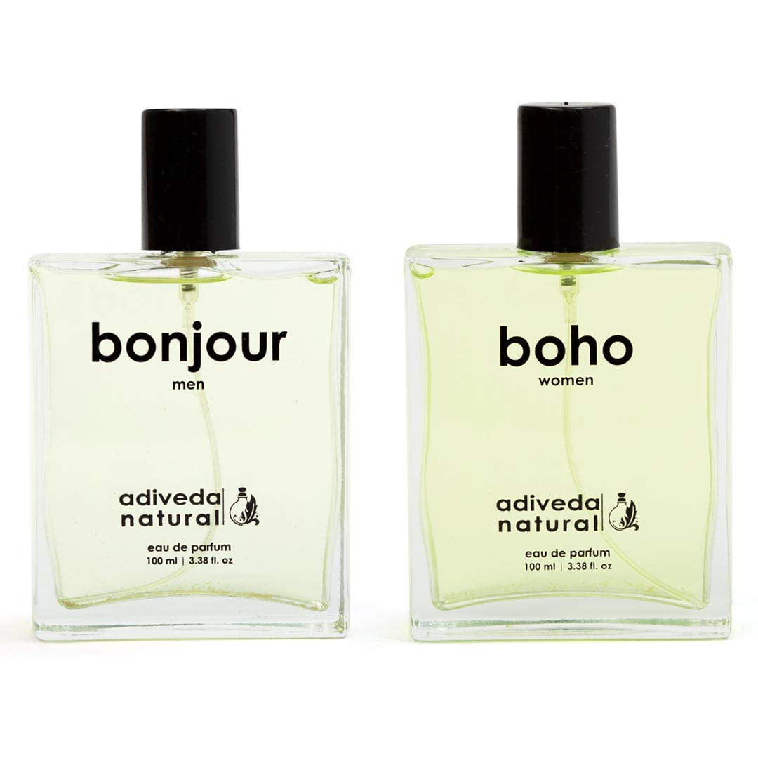 Adiveda Natural Bonjour Men + Boho Women Eau De Parfum Combo Pack Of 2X ...