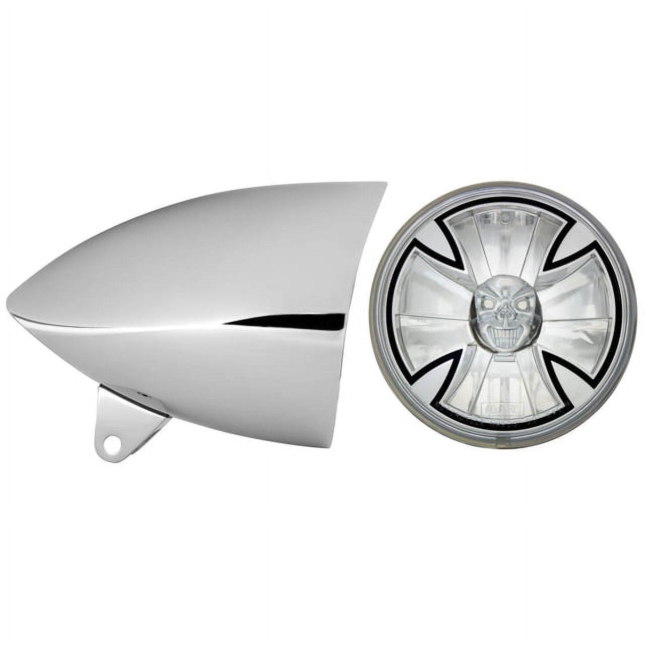 Adjure HB51211-XSR 5 3/4" SUNSET BLVD SMOOTH MOTORCYCLE HEADLIGHT ...