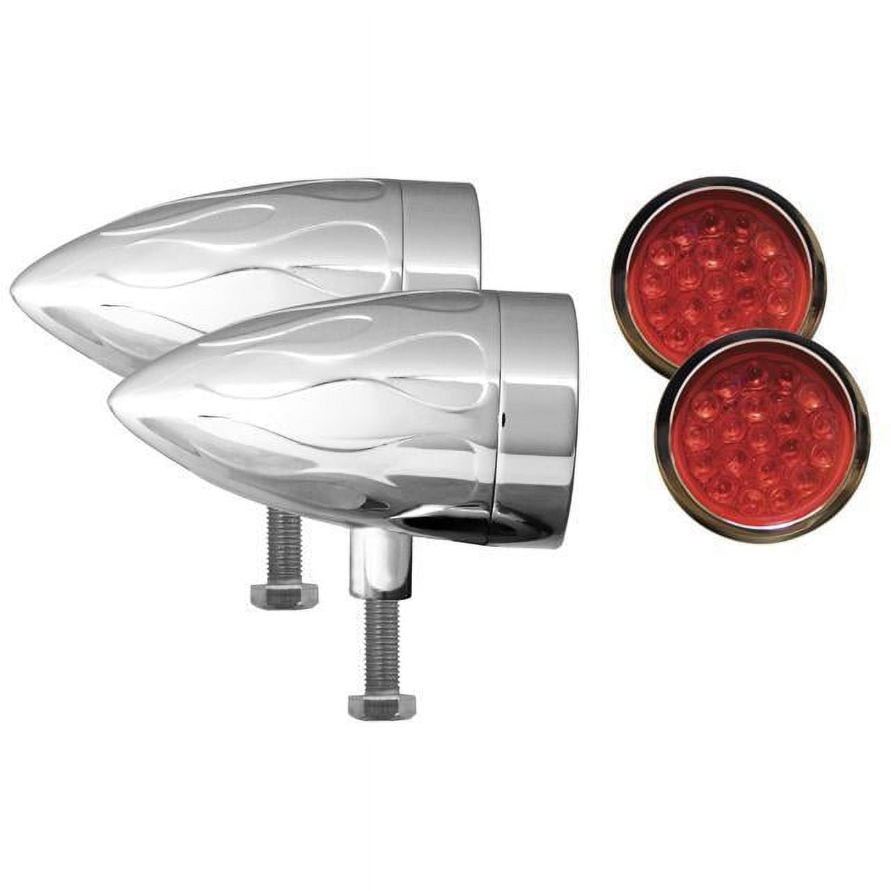 Adjure NS11918-3 BEACON-1 BULLET LIGHTS (1 3/8" DIAMETER) RED LENS LED ...