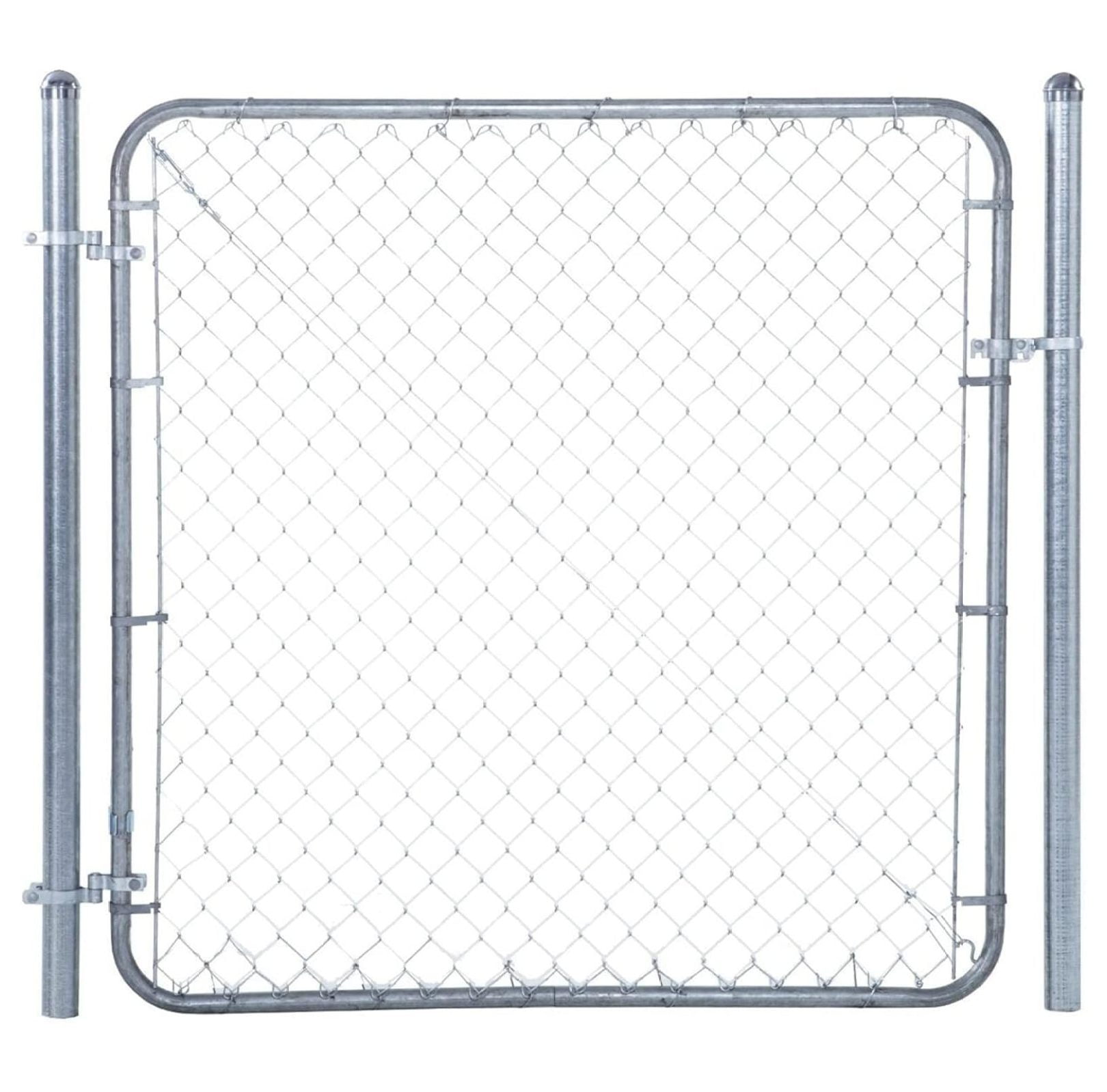 Adjust-A-Gate Chain Fence Gate Kit with Round Corner Frame (24"-72" W x ...