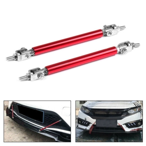 Adjust Car Front Bumper Lip Splitter Spoiler Strut Rod Tie Support Bar ...