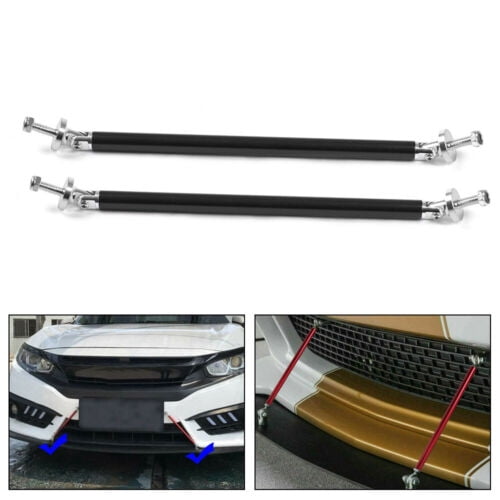 Adjust Front Bumper Lip Splitter Spoiler Strut Rod Tie Support Bar ...