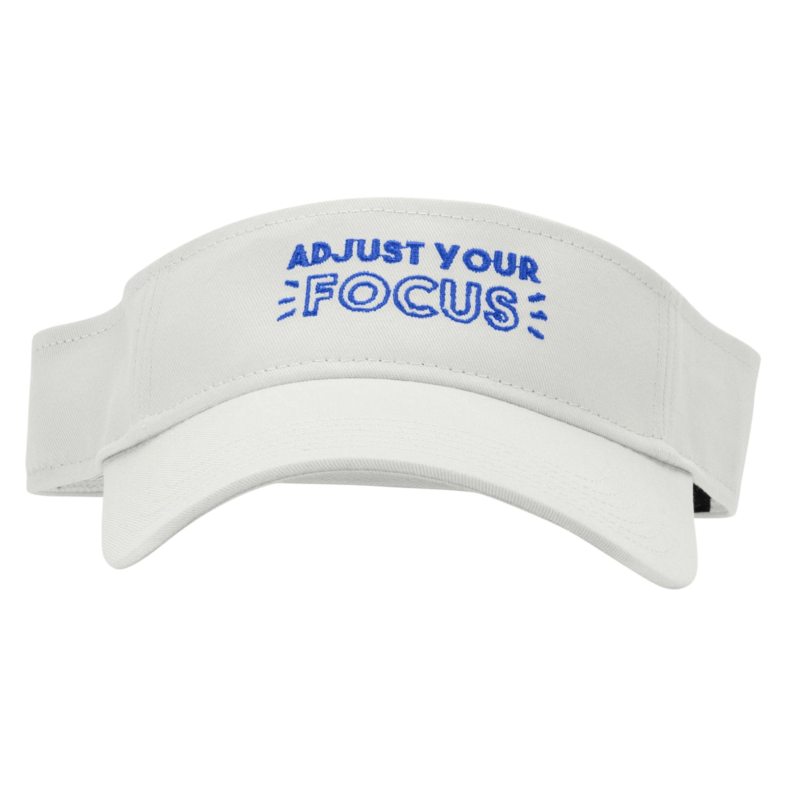 Adjust Your Focus Embroidered Cotton Twill Sun Visor - White OSFM ...