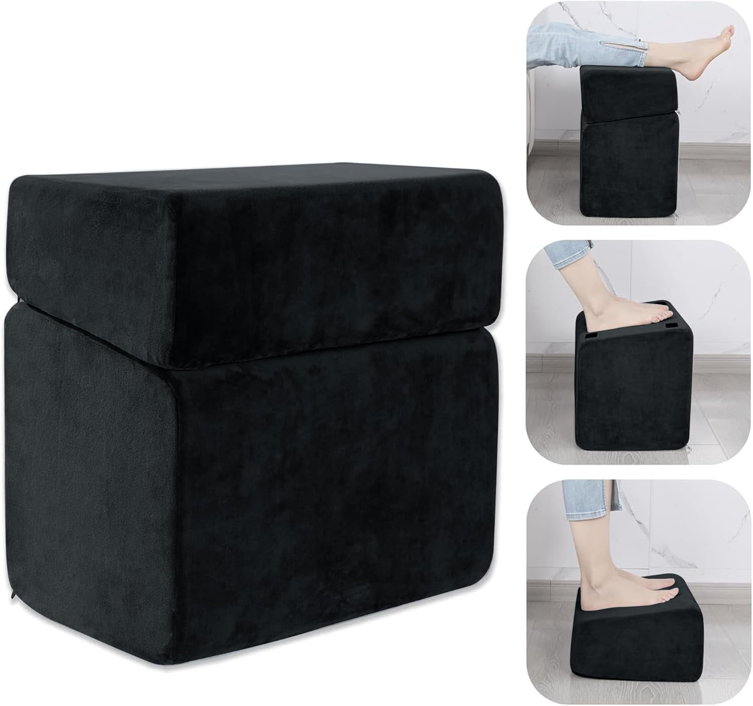 Adjustabl Foot Rest Under Desk for Office, High-Density Foam Foot Rest ...