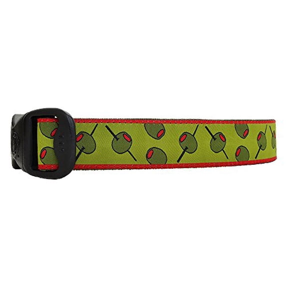 Adjustable 1" Swanky Retro Martini Olive Dog Collars for Medium Large ...