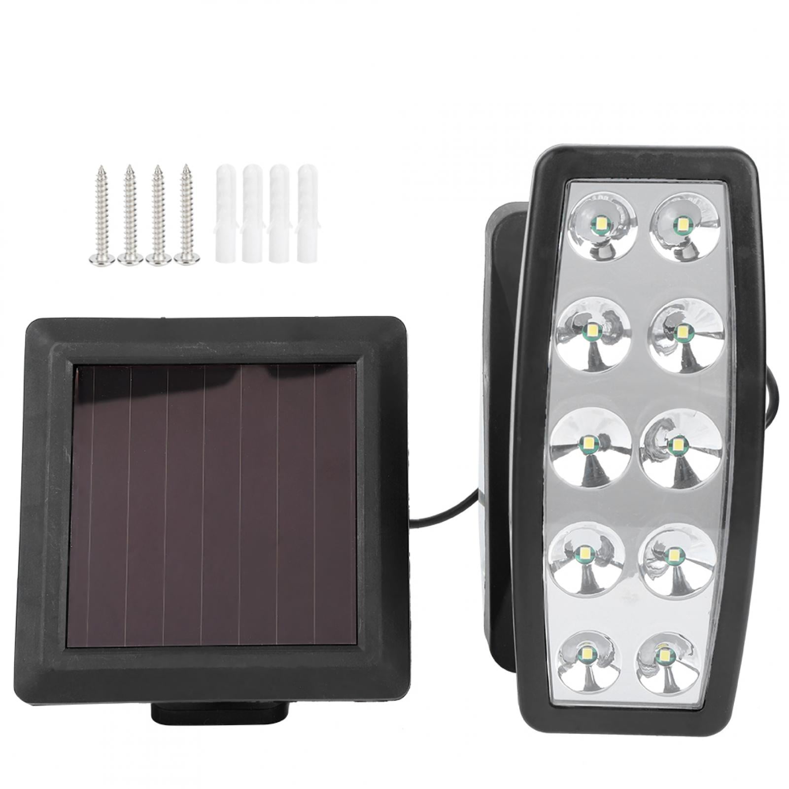 Adjustable 10 LED Chips Solar Powered Induction Wall Light Spotlights ...