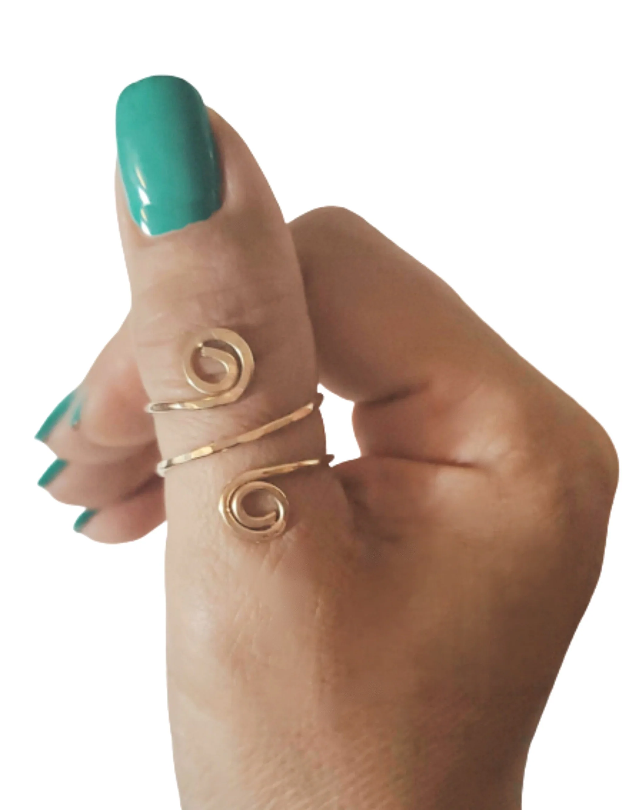 Adjustable 14k Gold Filled Thumb Ring with Swirl Design - Unique Women ...