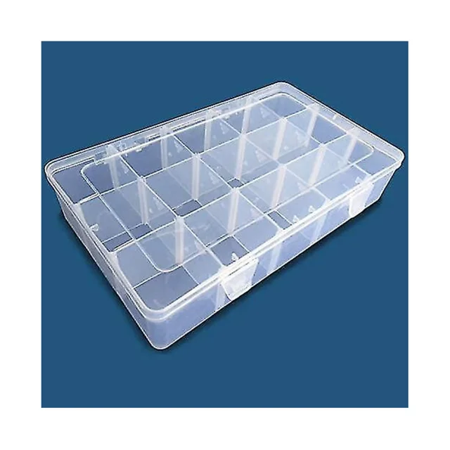 Adjustable 15-compartment Grid Slot Plastic Storage Box Jewelry Bead ...