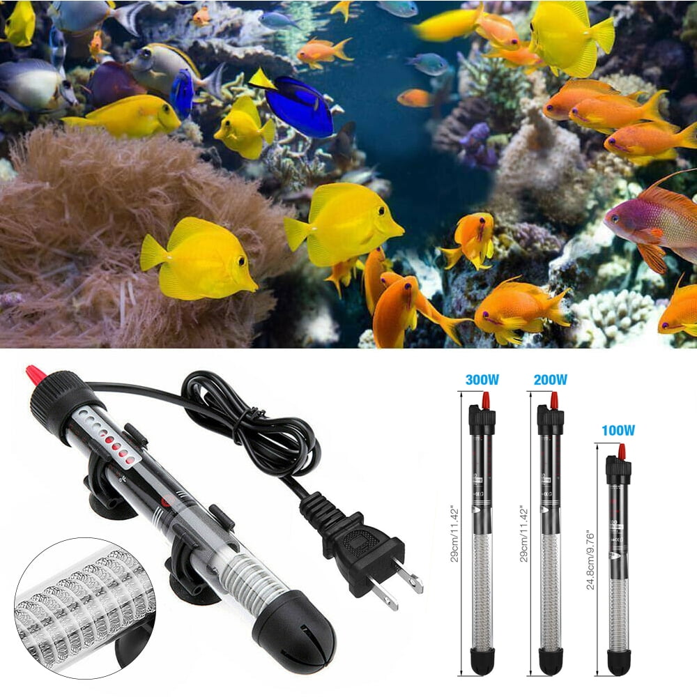 Adjustable 200W Aquarium Heater,Submersible Fish Tank Heater Thermostat ...