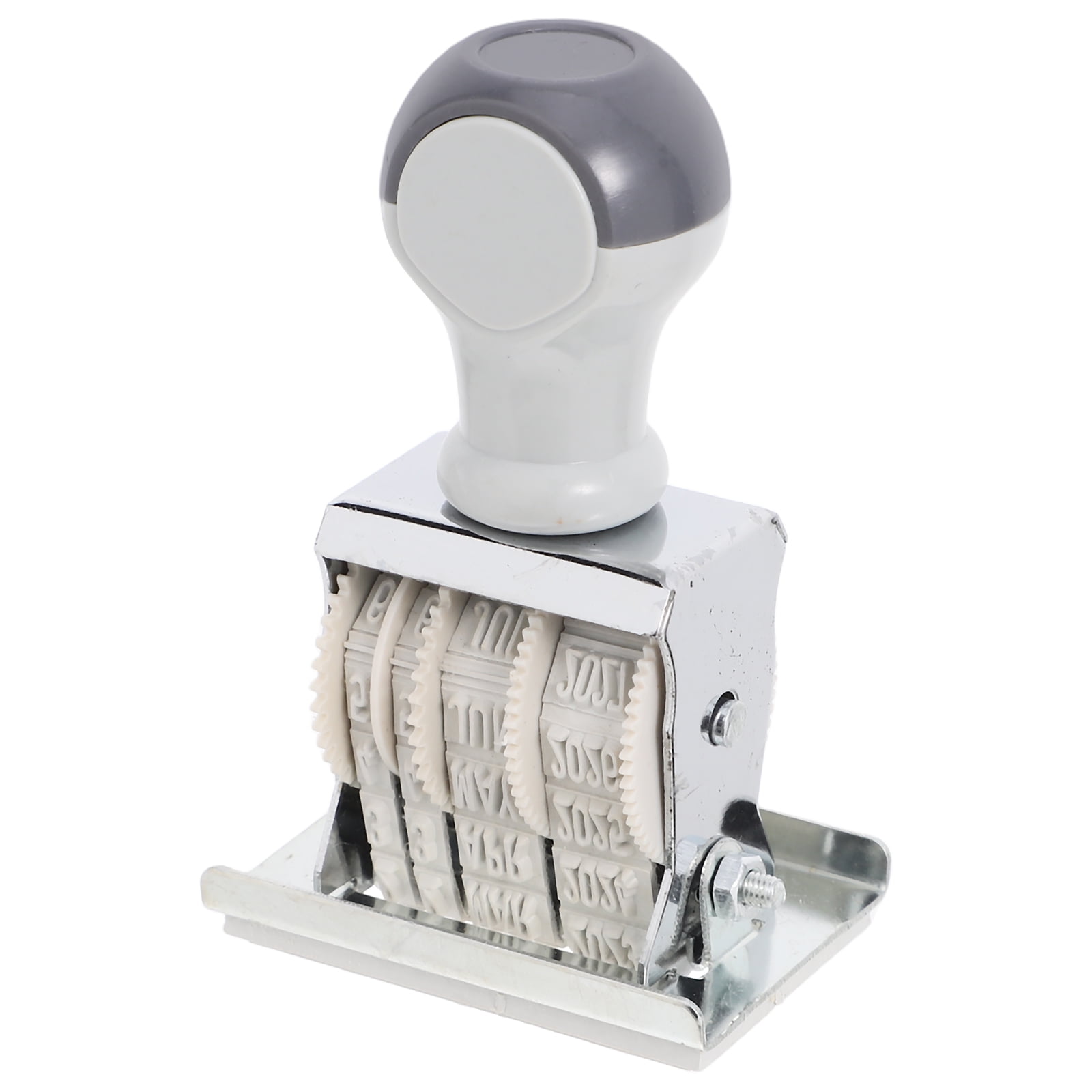 WRISTBIQUE Clear Date Printing Signature Stamp Date Rolling Stamp Grey ...