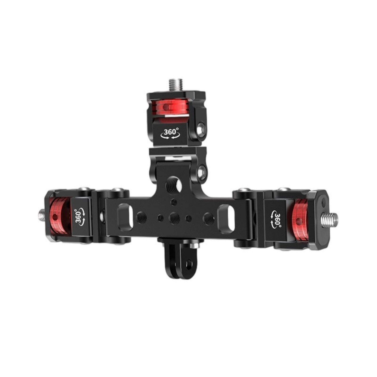 Adjustable 3 Camera Mount Bracket 1/4 Head for Action Phone LED ...