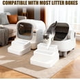 Adjustable 3 Steps Litter Box Ramp with Litter Mat, Cat Litter Box Step ...