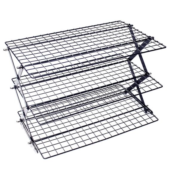 Adjustable 3 Tier Collapsible Cooling Rack - 3 Setting Design ...