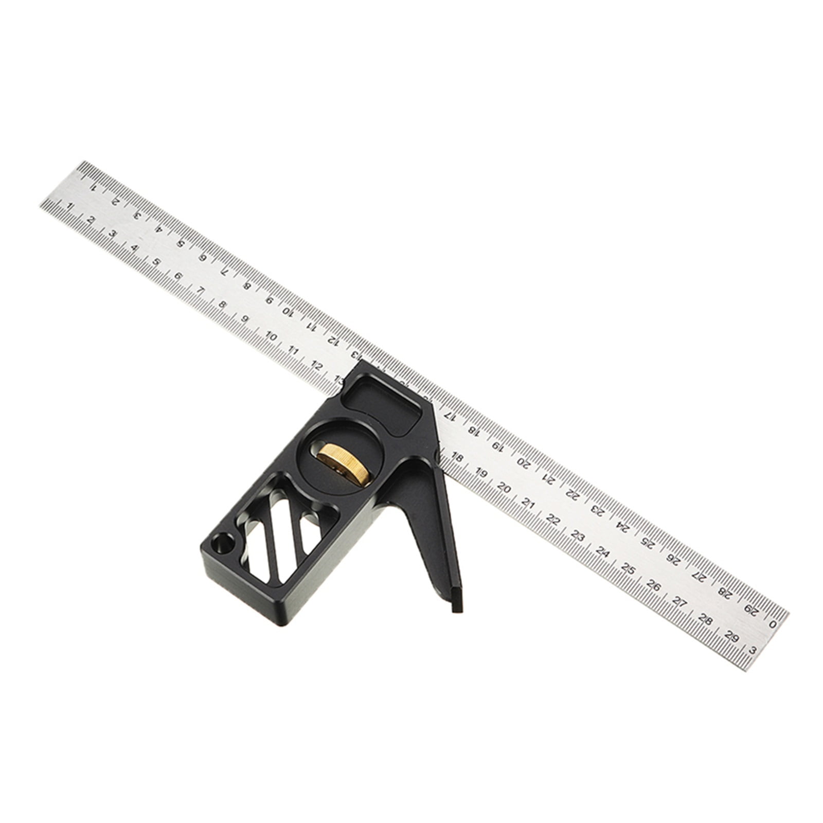 Adjustable 300mm Ruler Positioning Block Gauge 45 90 Angle Line Marking ...