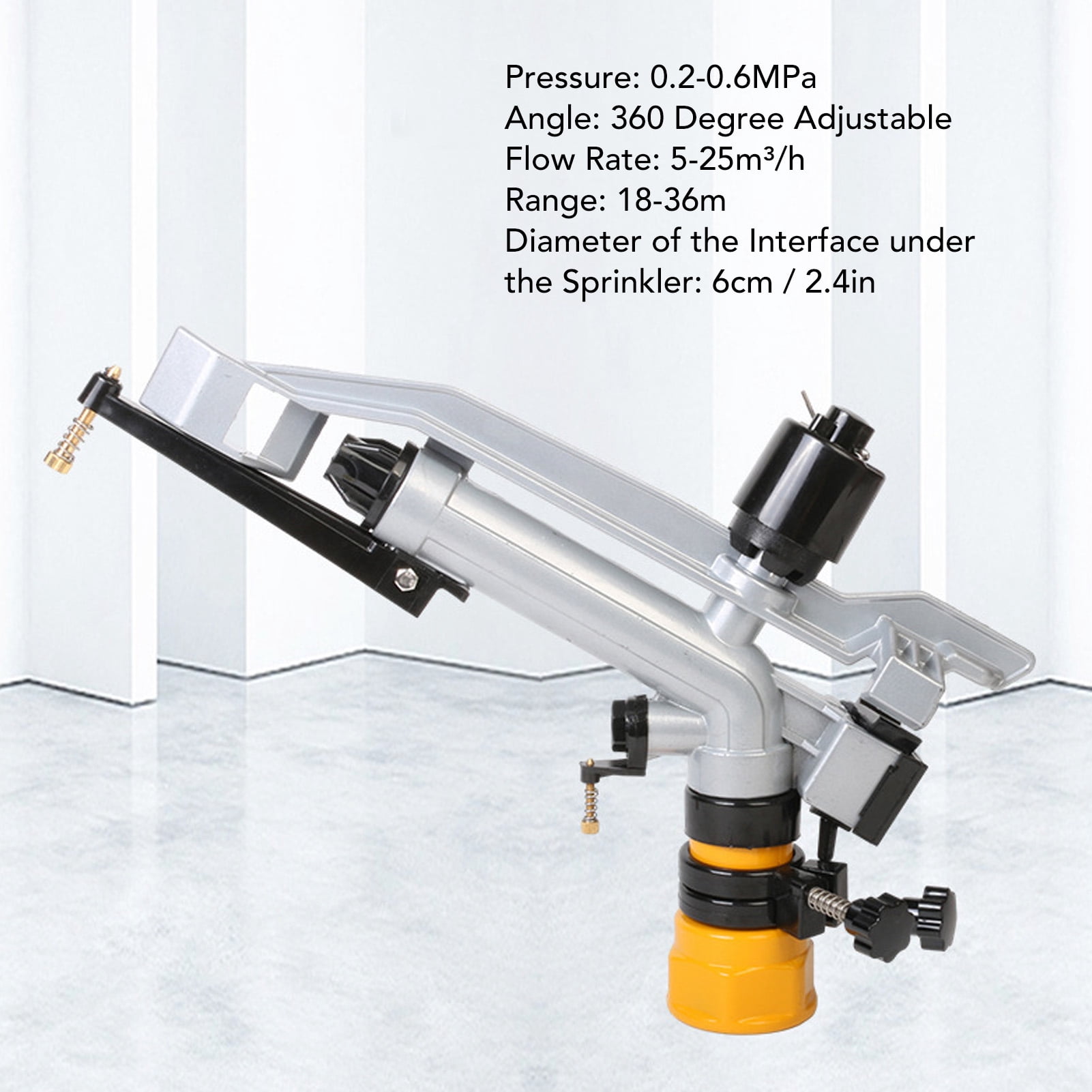 Adjustable 360 Sprinkler For Garden Farm, Aluminum Alloy, Long Range ...