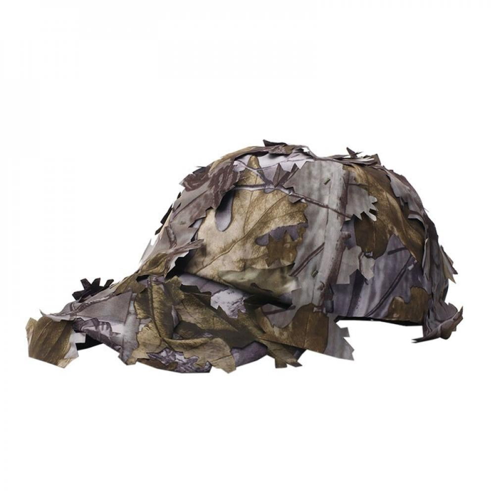 Adjustable 3D Unisex Camouflage Bionic Leaf Hat Jungle Woodland Camo ...