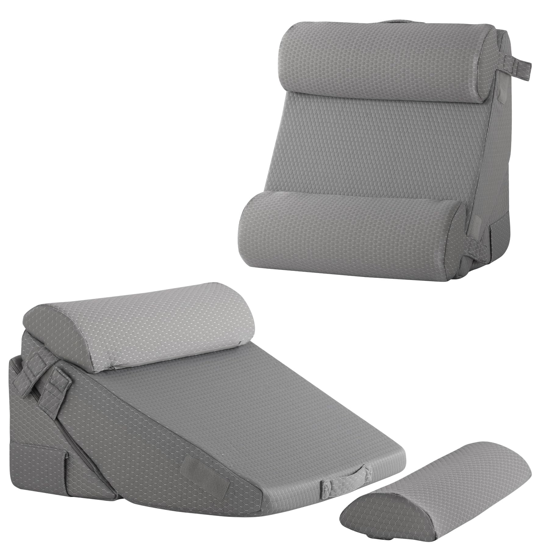 Adjustable 4pcs Bed Wedge Pillow Set Memory Foam Pillows For Neck Leg ...