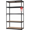 Adjustable 5-Shelf Metal Shelving Unit, Heavy Duty Garage Storage Rack ...