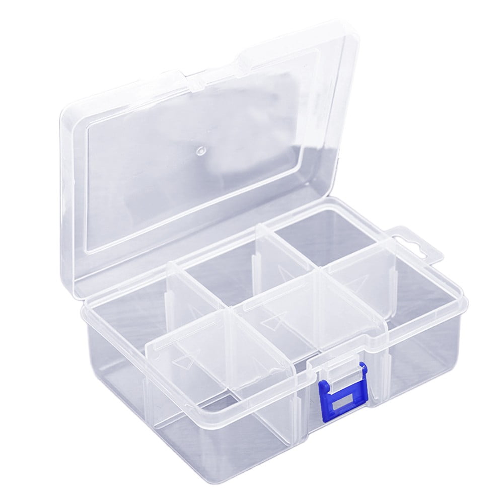 Adjustable 6 Grids Compartment Plastic Storage Box Screw Holder Case ...